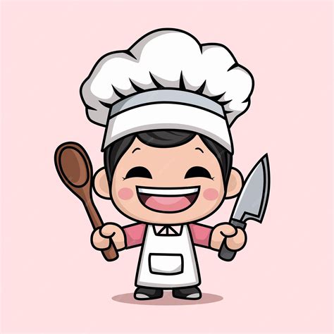 Premium Vector Cartoon Chibi Cook Character