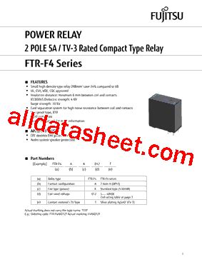 FTR-F4_V01 Datasheet(PDF) - Fujitsu Component Limited.
