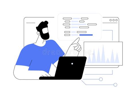 Devops Cloud Engineer Isolated Cartoon Vector Illustrations Stock