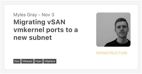 Migrating VSAN Vmkernel Ports To A New Subnet Blah Cloud