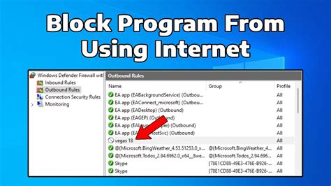 how to block program from accessing internet windows stop application