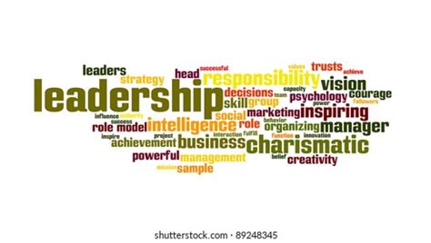 Background Concept Word Cloud Illustration Leadership Stock Photo