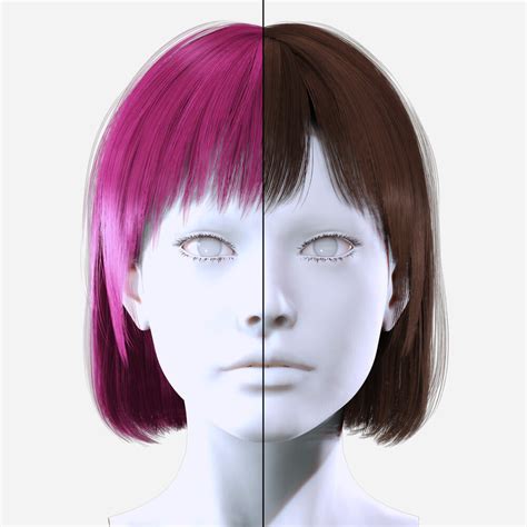 Classic Bob Haircut 3d Model Download Character On