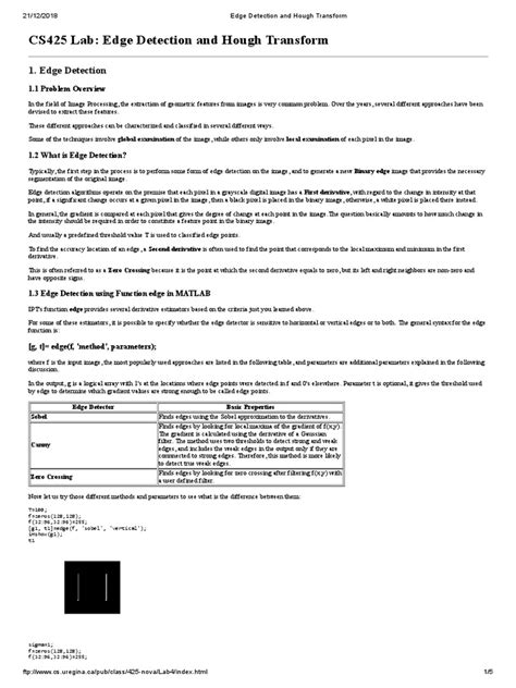Edge Detection And Hough Transform Pdf Image Segmentation Graphics