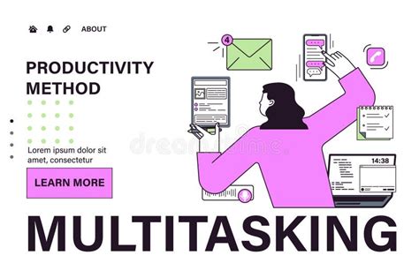 Employee Efficiency Web Or Landing Business Employee Productive Stock Vector Illustration Of