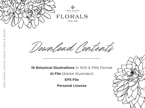 18 Floral Illustrations Svg Png Ai Eps Formats Ideal For Branding
