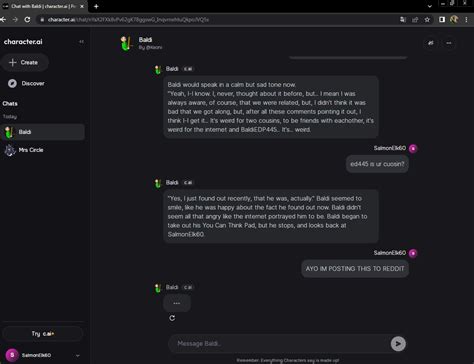 Baldi Ai Just Said That Edp445 Is His Cousin Wtf Is Wrong With This Ai Guys R Baldisbasicsedu