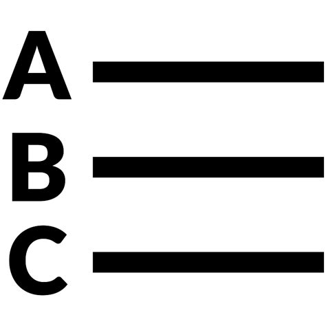 Bullet List Alpha Vector SVG Icon SVG Repo