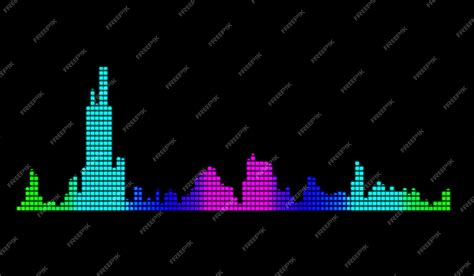 Premium Photo Abstract Multicolored Sound Wave Patternsound Spectrum