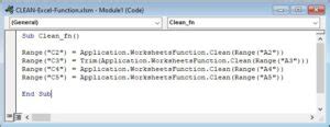 Clean Excel Function Formula Examples How To Use
