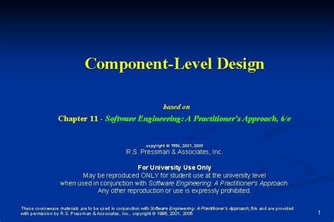 ComponentLevel Design Based On Chapter 11 Software Engineering