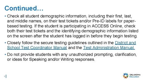 2020 2021 Wida Access Testing Information And Reminders