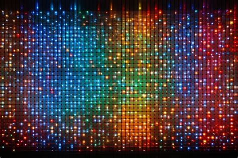 Led Lights From Computer Led Monitor Screen Display Panel Premium AI Generated Image