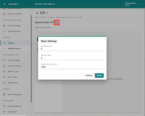Data Ingestion Modbus Connections Moxa