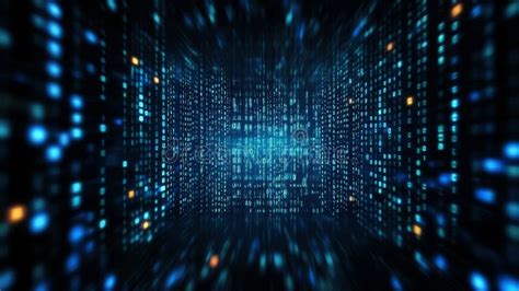 A Captivating Visual Of Blue And Orange Digital Data Streams Creating A