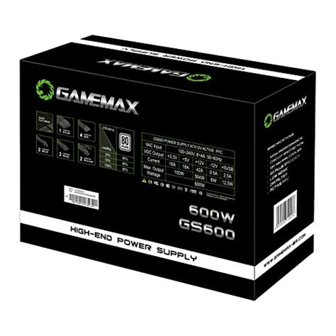 Fonte Gamemax 600W 600 W Certificado 80+ White ATX12V - MEUPC.NET