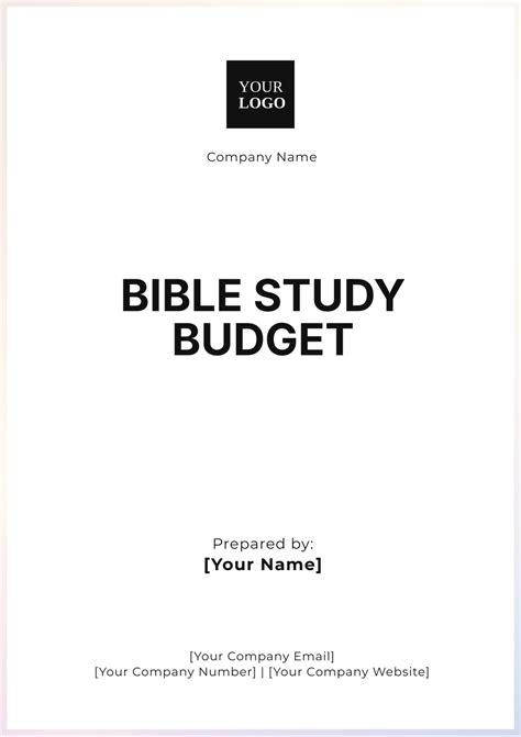 Free Church Budget Templates Editable And Printable