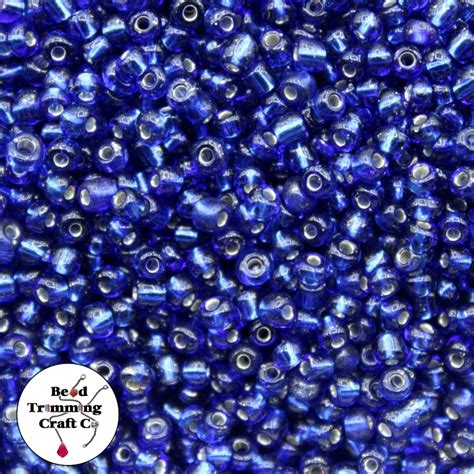 Seed Bead 120 Blue Silverlined Price Per Gram Bead Trimming