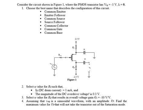 Solved Consider The Circuit Shown In Figure 1 Where The