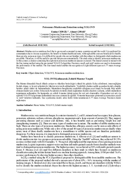 Pdf Poisonous Mushroom Detection Using Yolov5