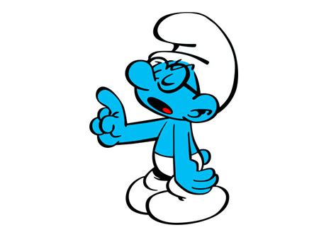 Brainy Smurf Vector Superawesomevectors