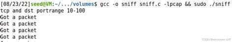 packet sniffing and spoofing lab 报文嗅探and欺骗seed 实验 csdn博客