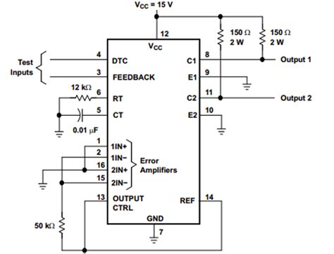 Tl494 Current Mode Pwm Controller Ic Explained Pinout Equivalent Ics