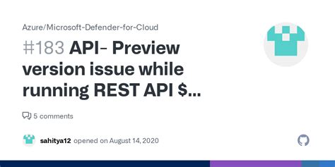 Api Preview Version Issue While Running Rest Api Powershell Code To