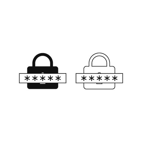 Premium Vector Security Password Padlock Icon On White Background
