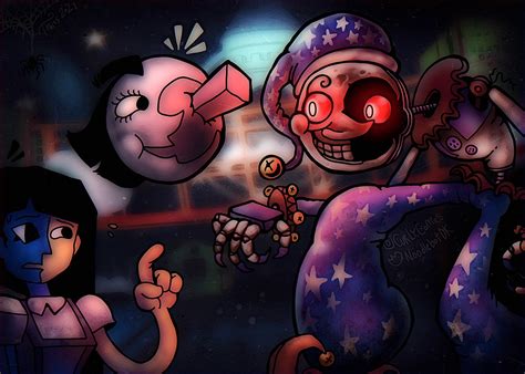 Moondrop Meets Moony Ena X Fnaf Security Breach Crossover Rfivenightsatfreddys