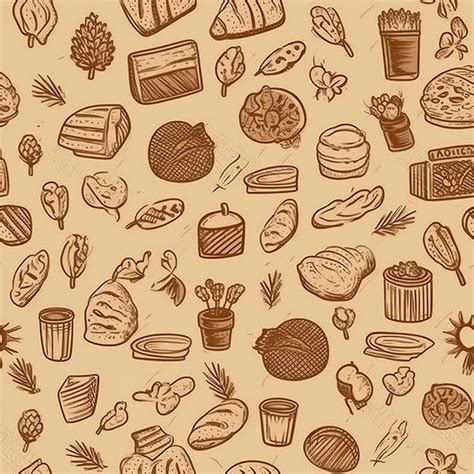 Food Seamless Pattern Premium Ai Generated Image