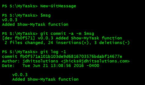 Creating Git Commit Messages With Powershell • The Lonely Administrator