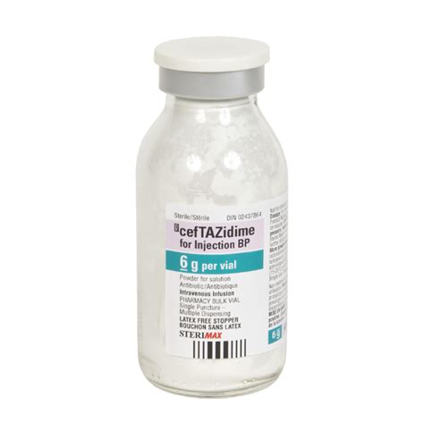 Ceftazidime For Injection Bp 6 G Sterimax Inc Ceftazidime For Injection Bp 6 G Sterimax Inc