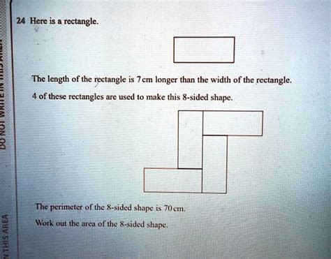 24 Herc Is Rectangle The Length Of The Reclangle Is 7 Cm Longer Than The Width Of The Rectangle