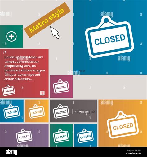 Close Icon Sign Buttons Modern Interface Website Buttons With Cursor Pointer Vector Stock