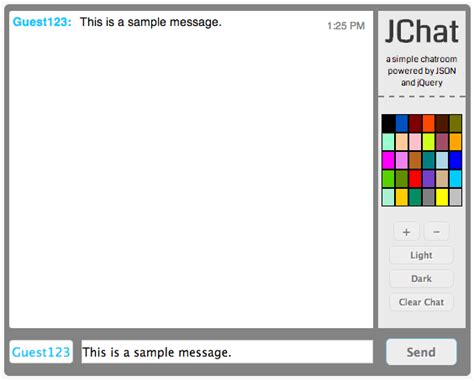Github Anschwajchat A Simple Chatroom Powered By Json And Jquery