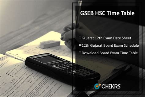 Gseb Hsc Time Table 2024 Gujarat 12th Arts Science Commerce Exam Date Pdf