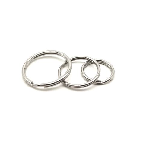 Stainless Key Split Ring Keyring Circle Shape Silver Connector Etsy