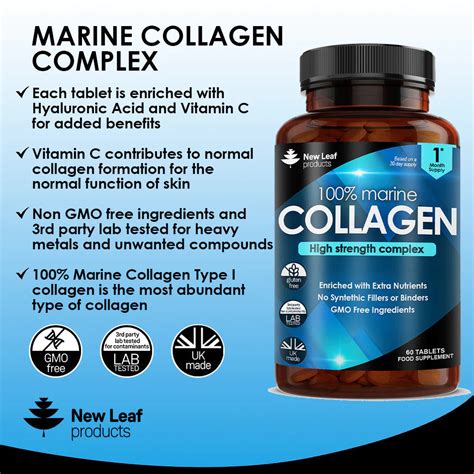 New Leaf Collagen Type 1 100 Marine Collagen Tablets Kolorzonline Kolorzonline