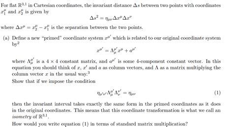 Solved For Flat R31 ﻿in Cartesian Coordinates The