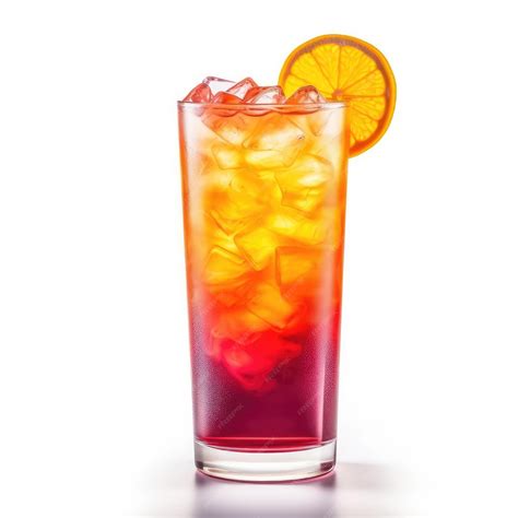 Premium Ai Image Vodka Sunrise Cocktail Isolated On White Generative Ai