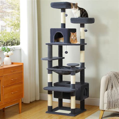 Pawz Road 73 Inches Large Cat Tree Tower Multi Level Cat Condo With Scratching Posts For Indoor