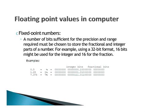 Data Representation Floating Point Ppt Free Download