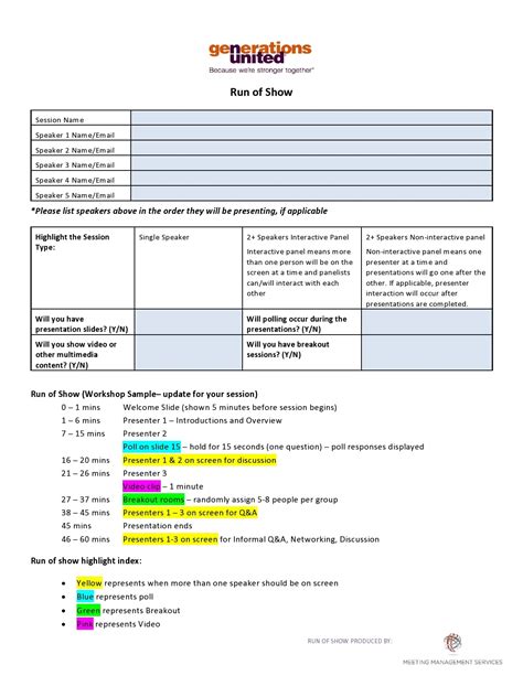 40 Free Run Of Show Templates Excel Word TemplateArchive