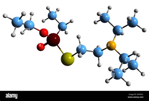 3d Image Of Nerve Agent Vs Skeletal Formula Molecular Chemical Structure Of Extremely Toxic