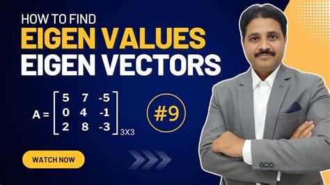 Eigen Values And Eigen Vectors In Hindi Solved Problem 9 In Matrices Tiklesacademy Youtube
