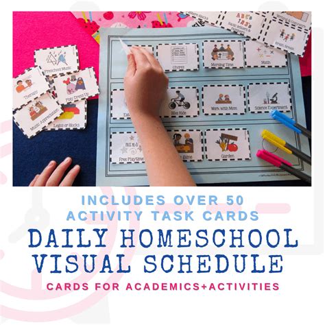 Printable Daily Homeschool Visual Schedule Cards