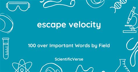 Escape Velocity 脱出速度 Scientificverse
