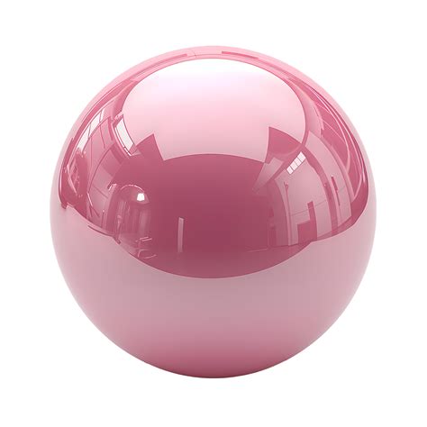 Ai Generated Pink Ball Png Pink Reflective Ball Pink Shiny Bowling
