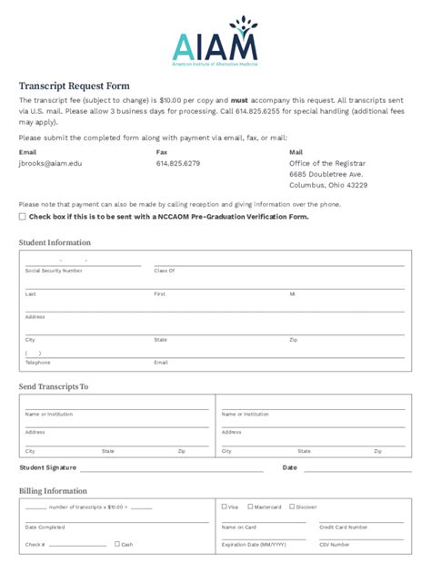Fillable Online All Transcripts Sent Fax Email Print Pdffiller